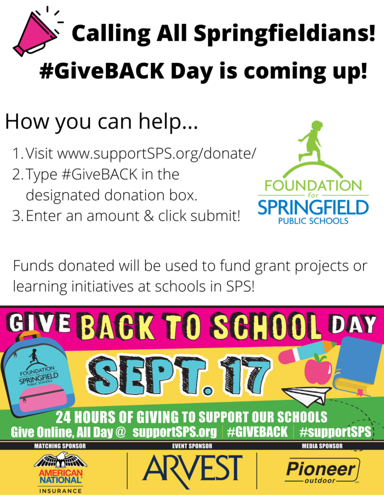 #GiveBACK Day is Sept. 17! - Foundation for SPS